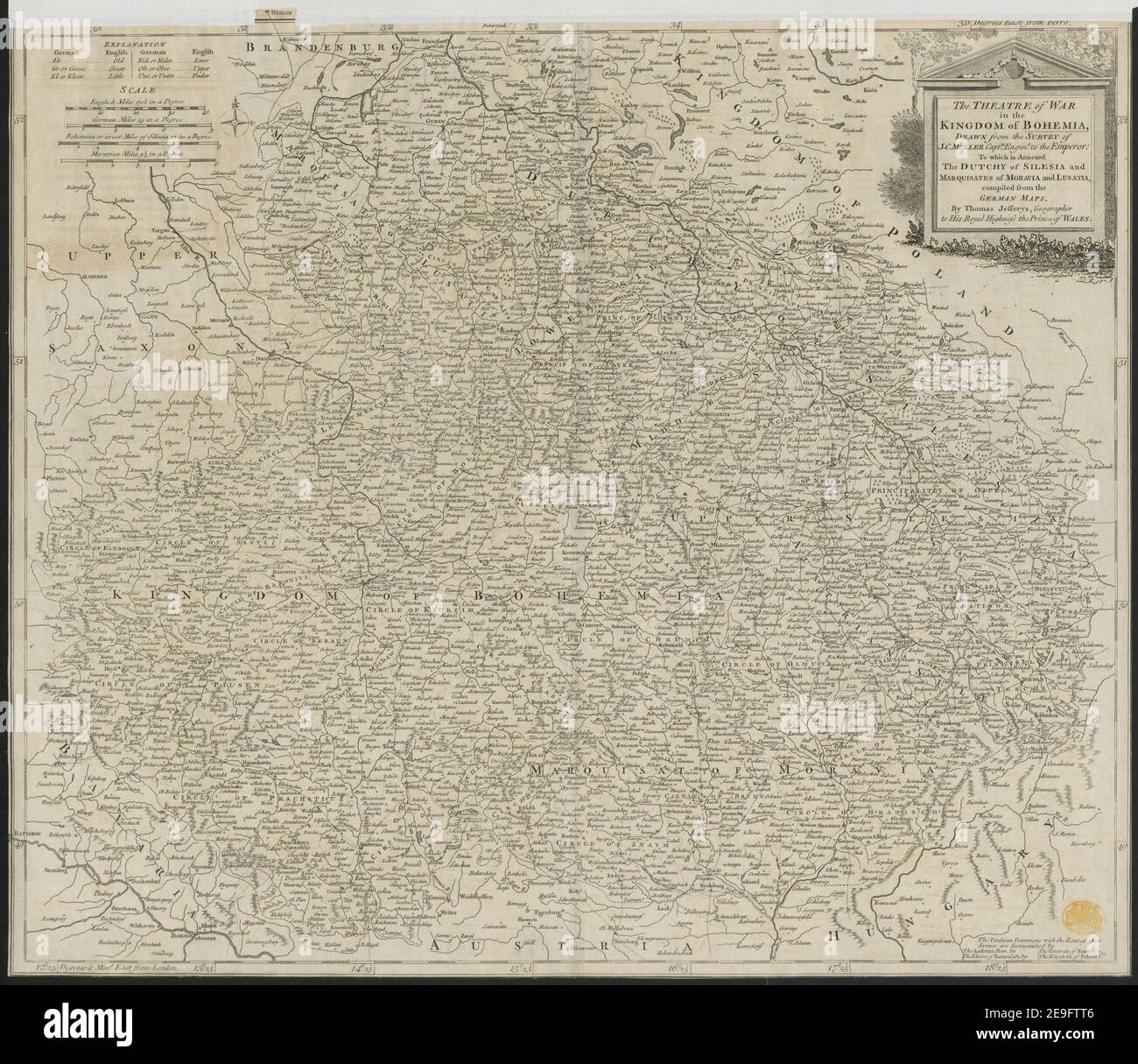 Map of the kingdom of bohemia hi-res stock photography and images - Alamy