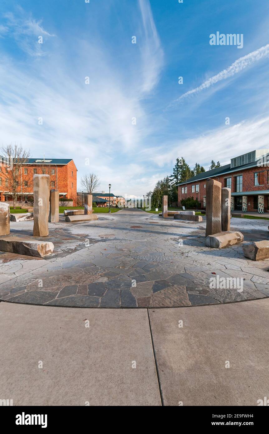 Scenes around the Quad in the campus at WSU (Washington State ...