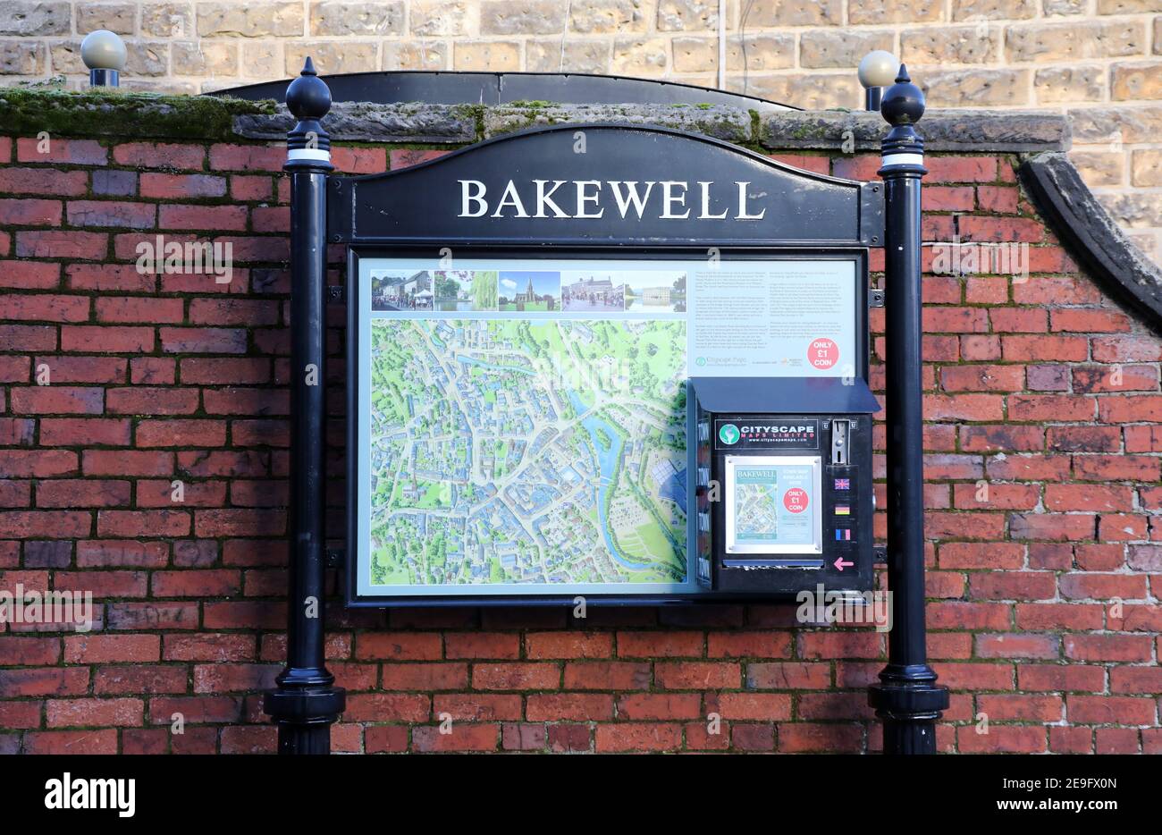 Bakewell Tourist Map Stock Photo - Alamy