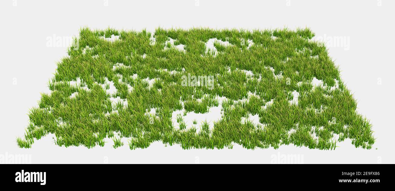 Banner grass field for composition isolated on background with mask. 3d ...