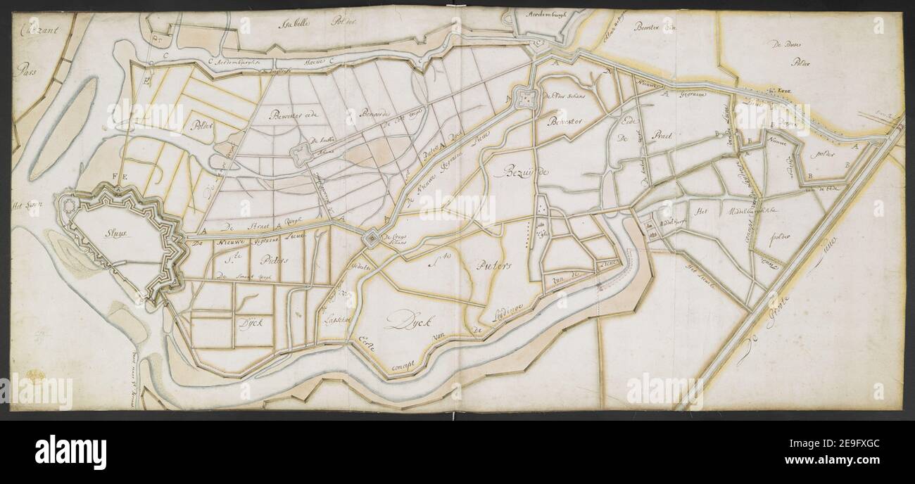Map of the country round Sluis . Map information: Title: [Map of the ...