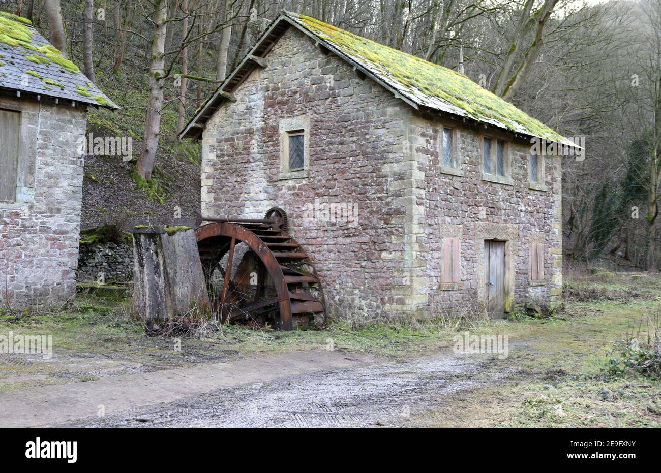 Ashford in the Water historic water powered mill by the River Wye Stock ...