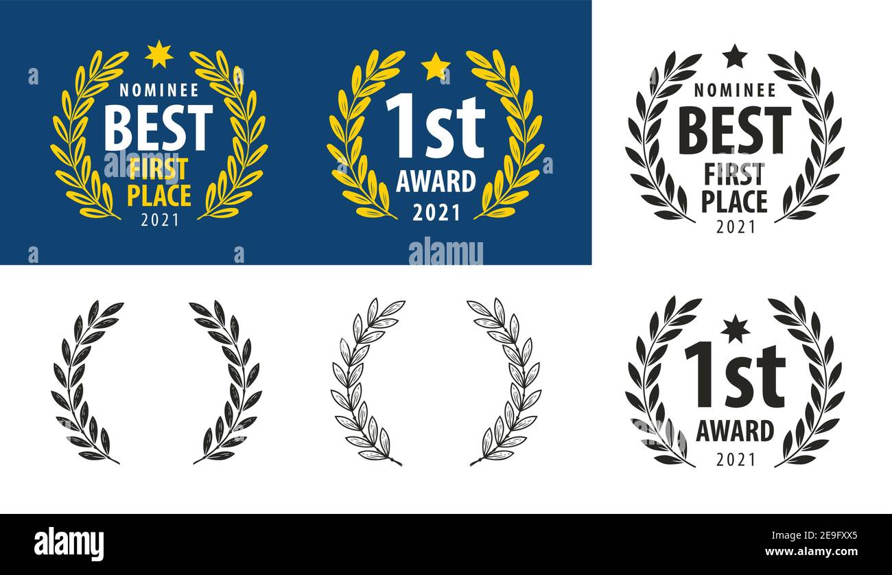 Laurel wreaths set. Award, reward symbol Stock Vector Image & Art - Alamy