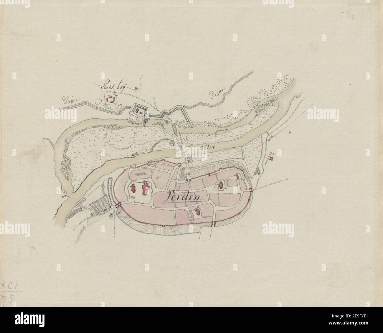 Map of Verden an der Aller . Map information: Title: [Map of Verden an ...
