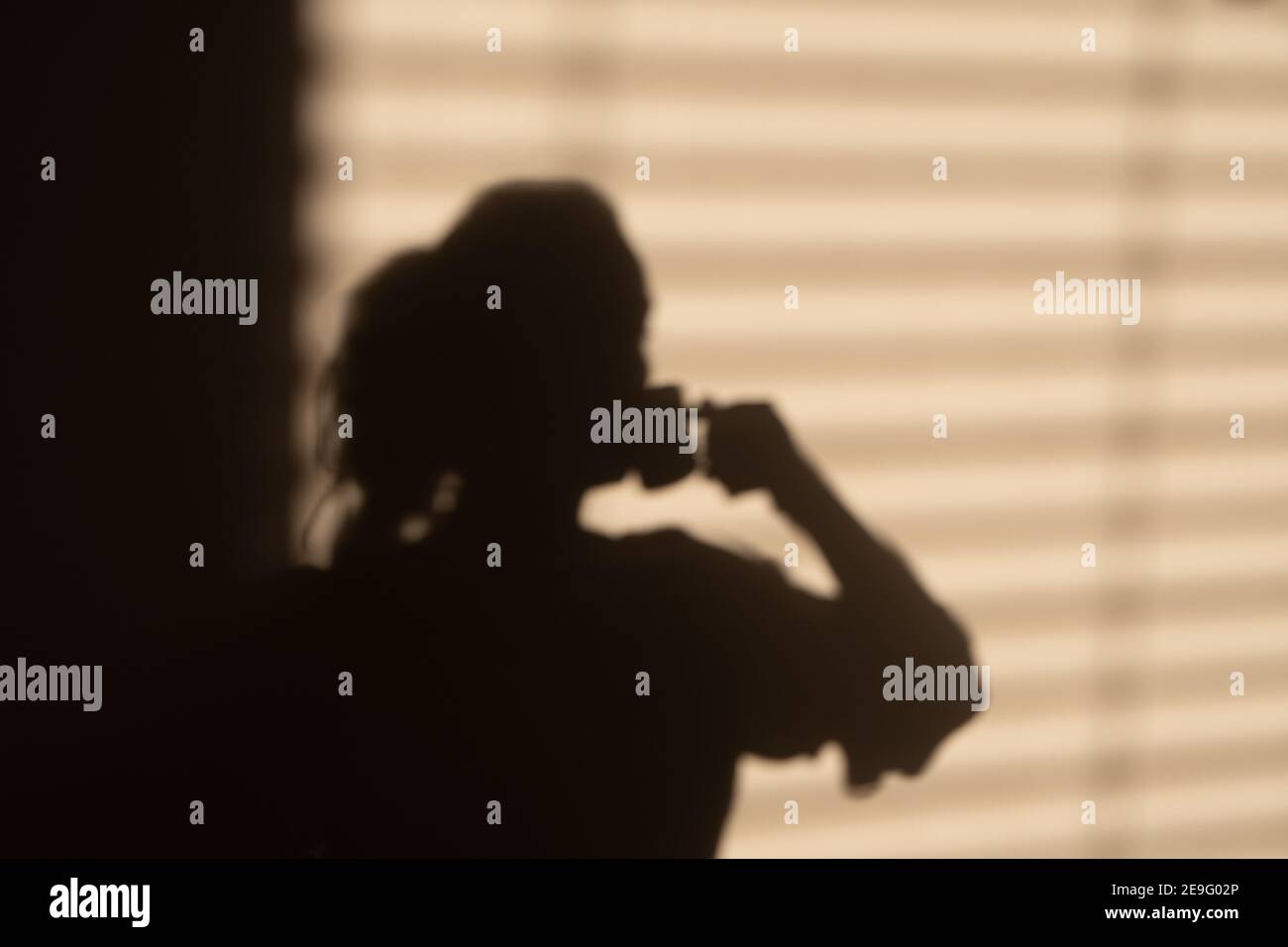 Woman and drinking and silhouette hi-res stock photography and images ...