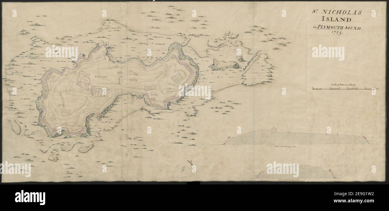 Plymouth sound map hi-res stock photography and images - Alamy