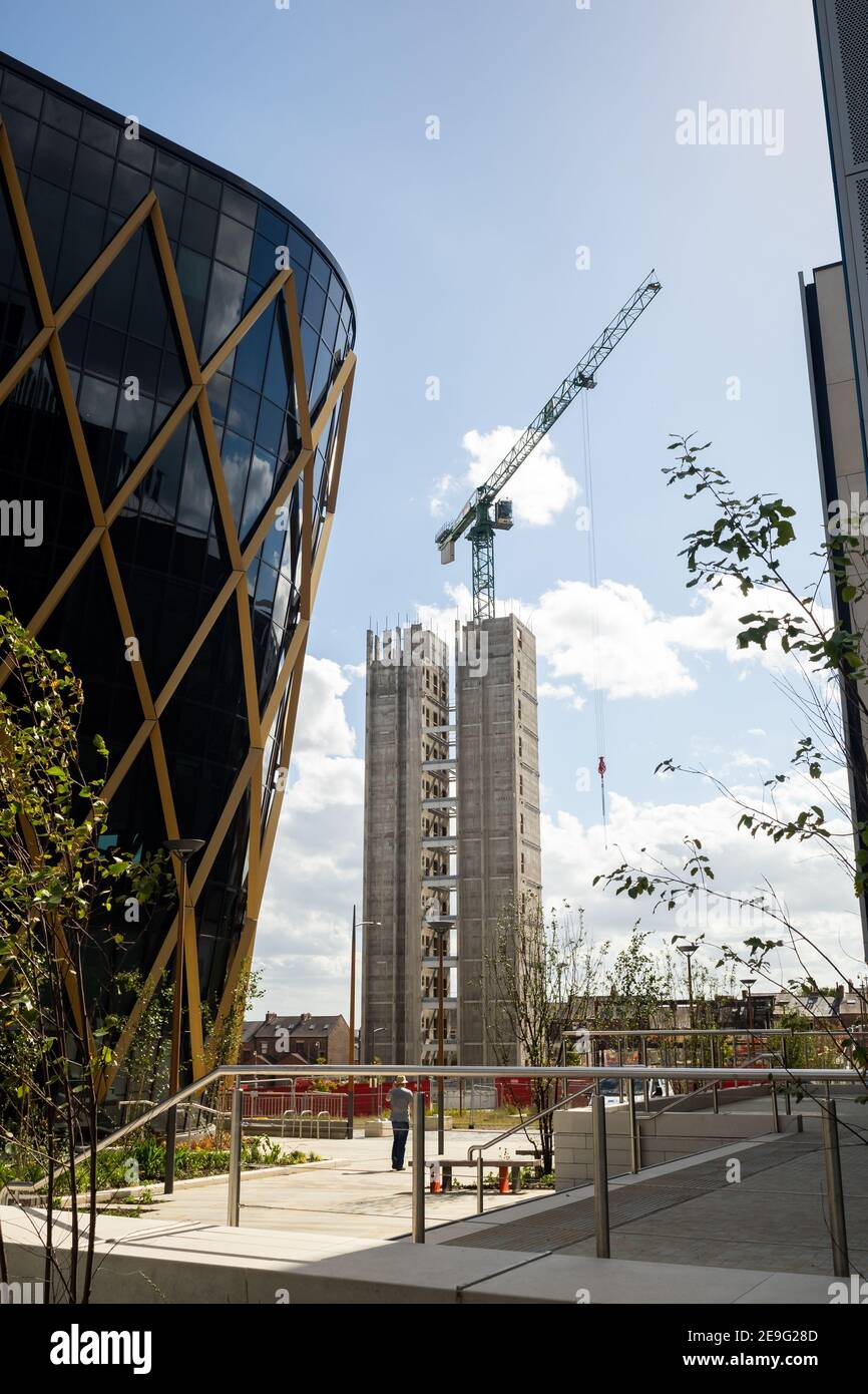 Newcastle upon Tyne UK: 2nd Aug 2020: The Helix construction site Stock ...