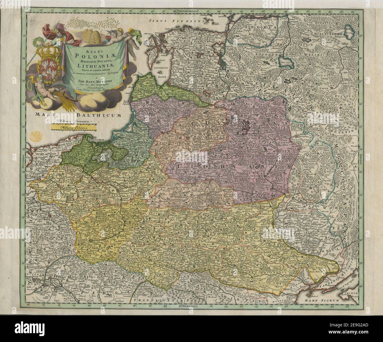 REGNI POLONI√Ü MIGNIQUE DUCATUSg LITHUANI√Ü Nova et exacta tabula ad ...