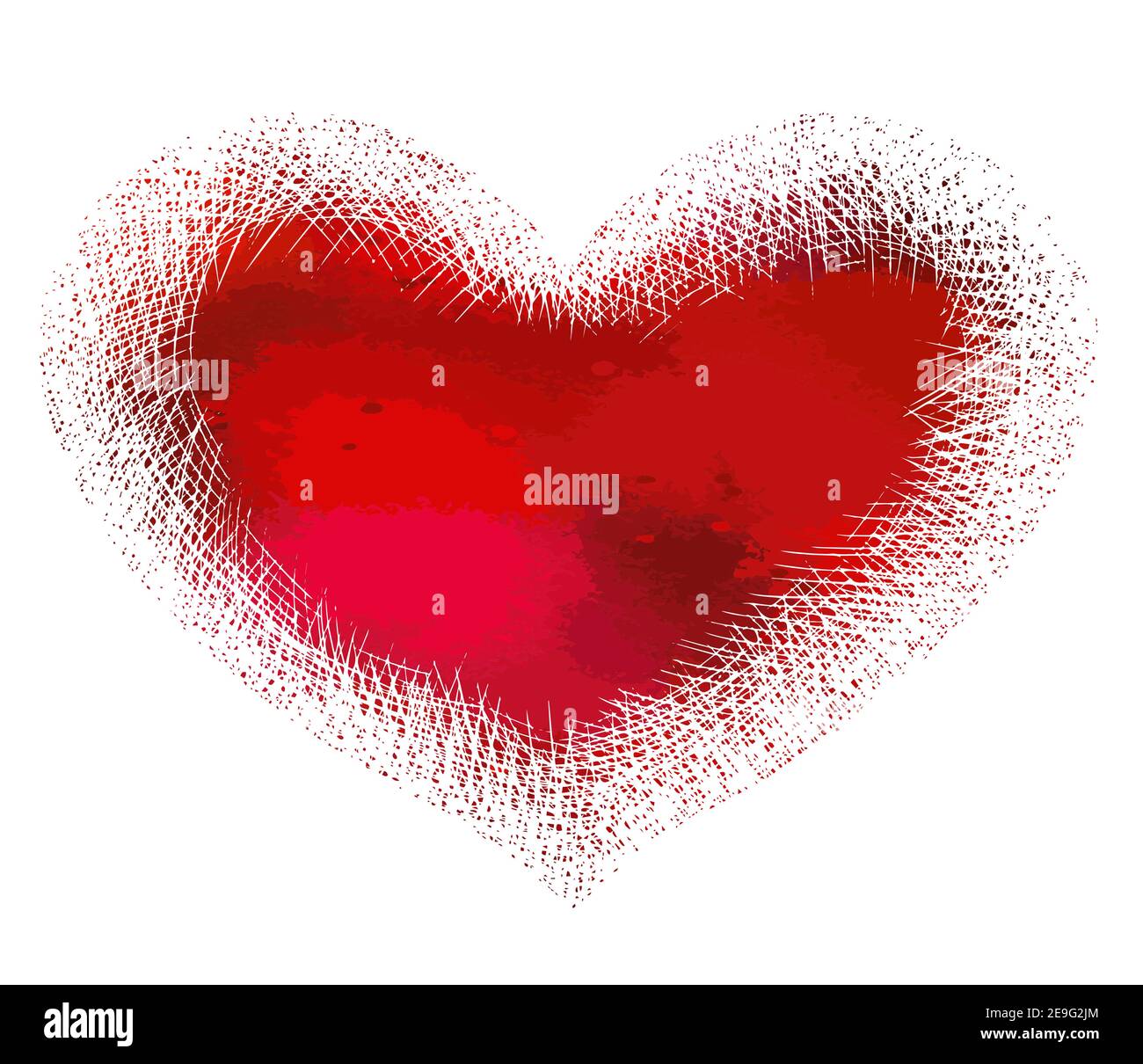 Illustration shaded red heart hi-res stock photography and images - Alamy