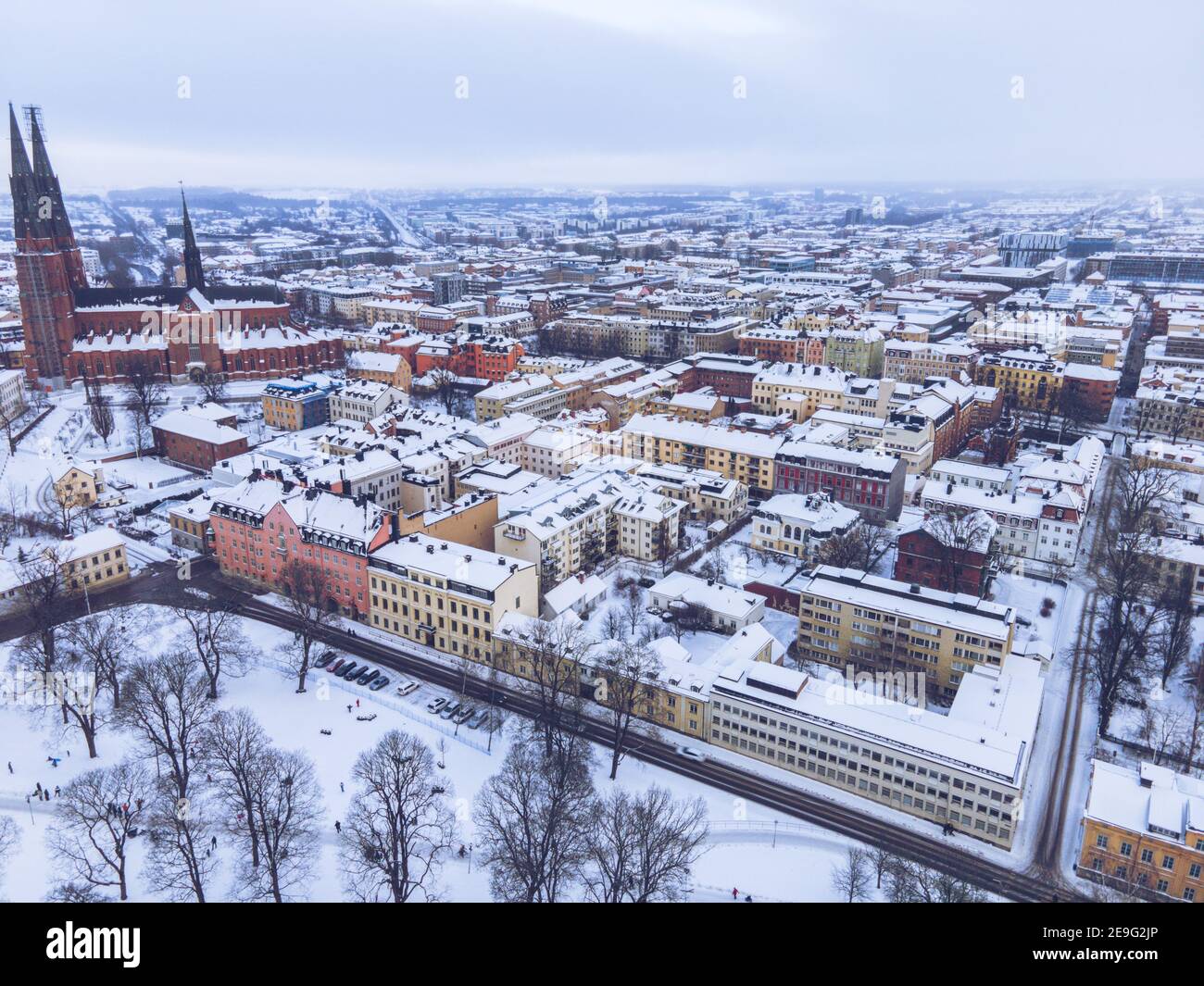 Uppsala, Sweden as seen in the Winter Stock Photo - Alamy