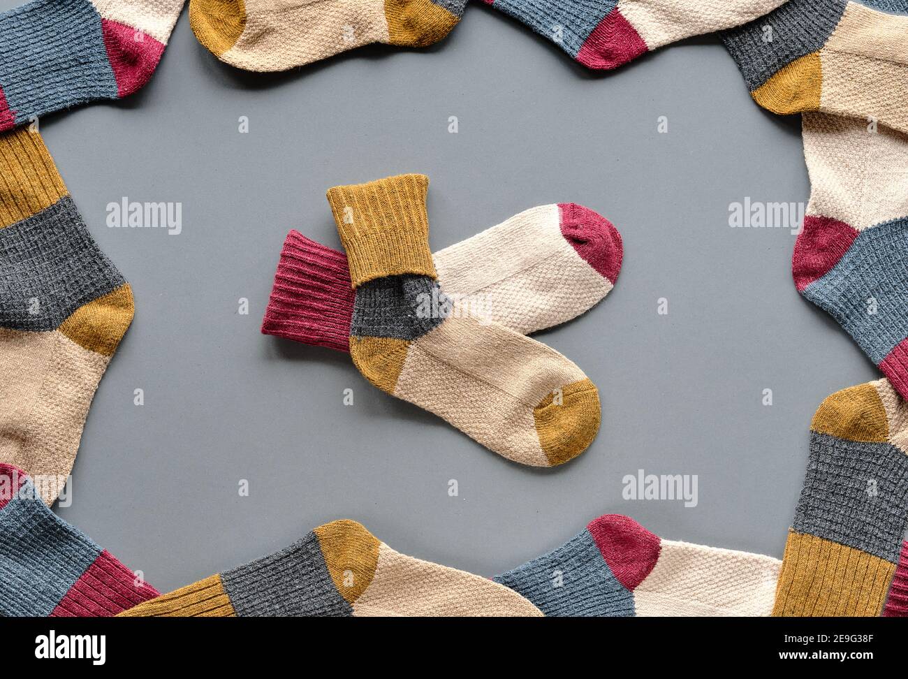 National Sock day or Odd Socks Day background, symbol of anti-bullying ...