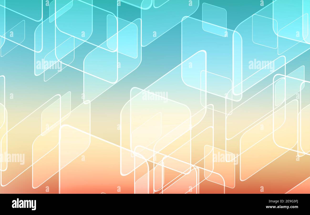 Abstract wide technology background with hexagons and gear wheels. Hi ...