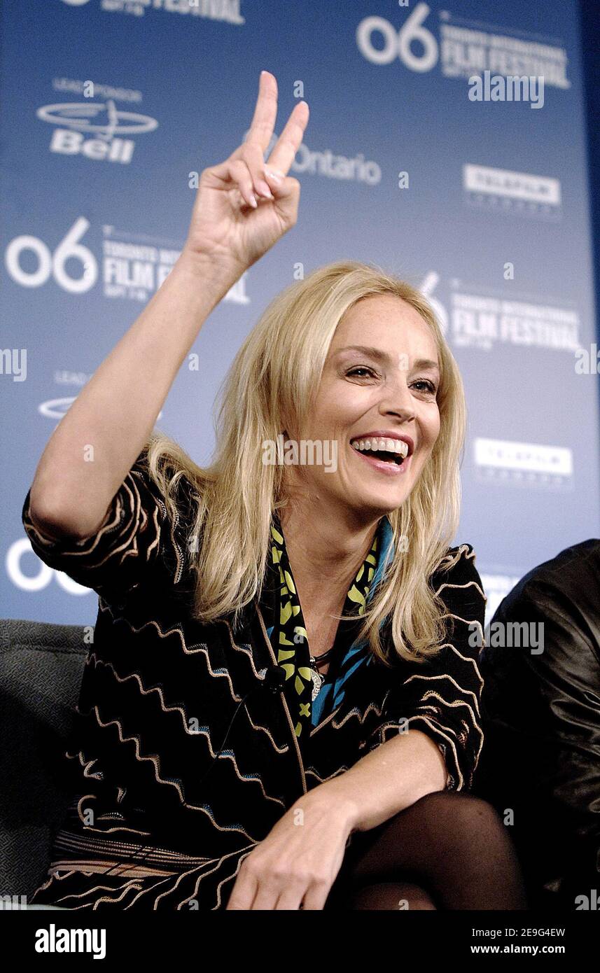 Sharon Stone attends a press conference for her new film, 'Bobby' at ...