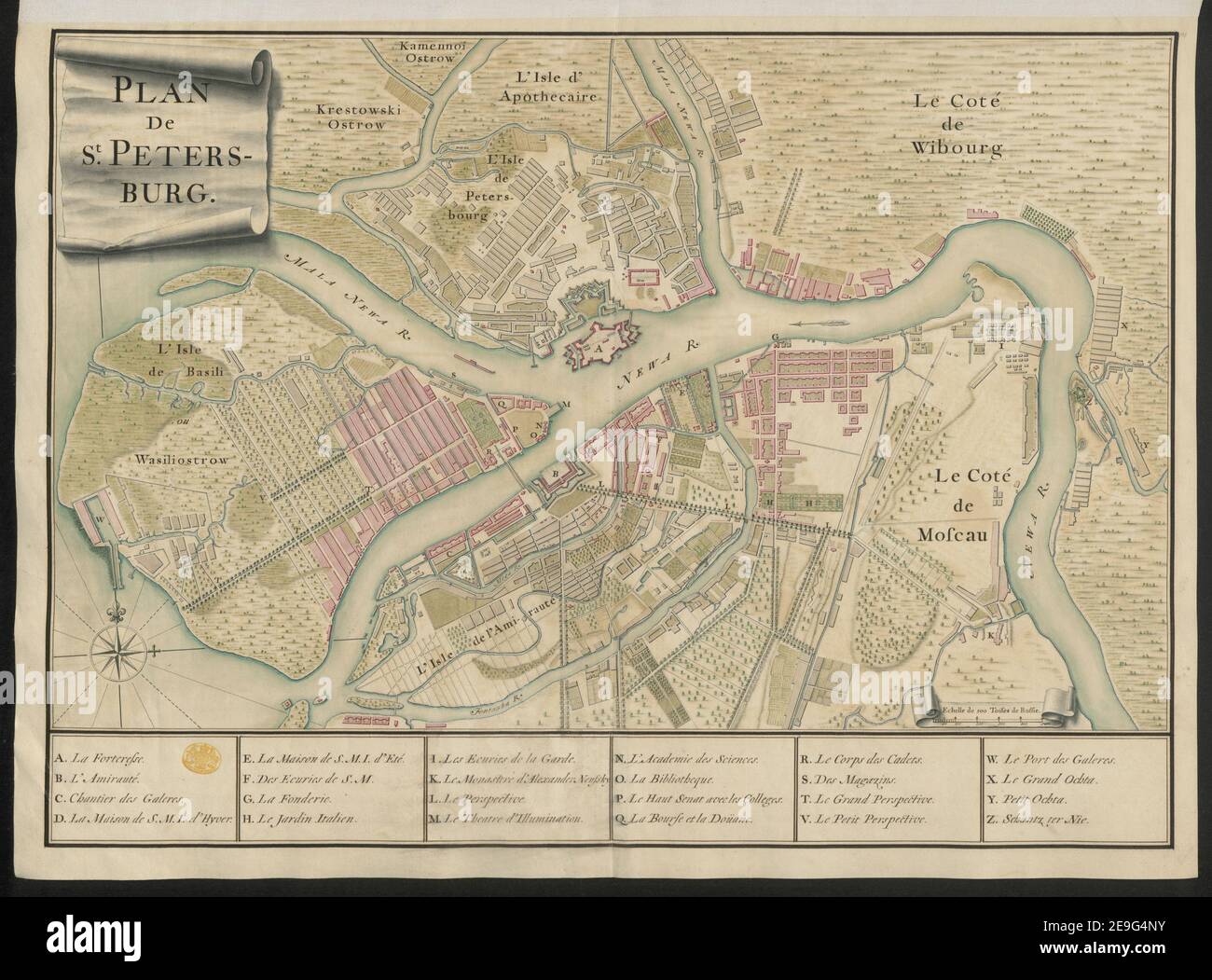Plan de St. Peters burg. Map information: Title: Plan de St. Peters ...
