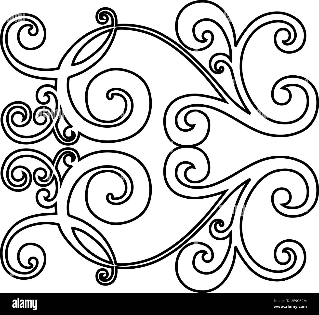 Vector damask vintage baroque ornament. Vector vintage baroque ornament ...