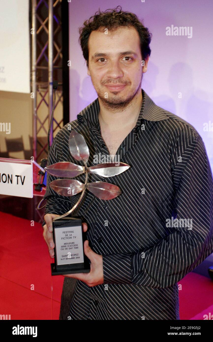 French actor Alexandre Astier poses with his award during the closing ...