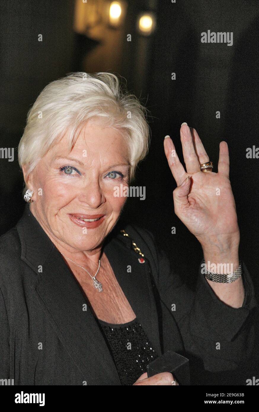 French singer and actress Line Renaud arrives at the opening play of ...