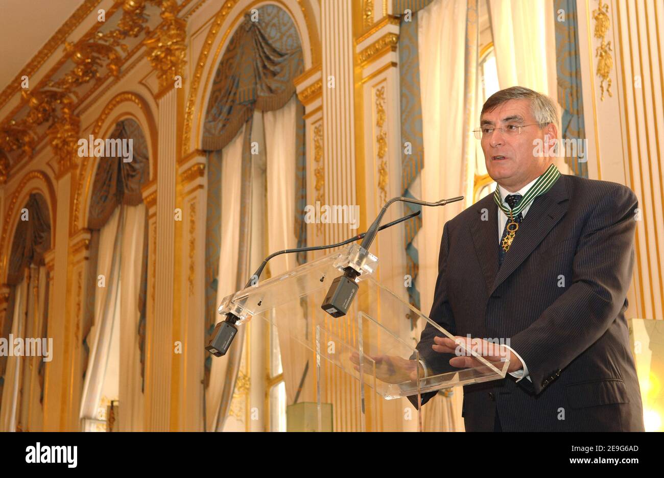 French CEO of Saint-Gobain Jean-Louis Beffa is honored as a 'Commandeur ...