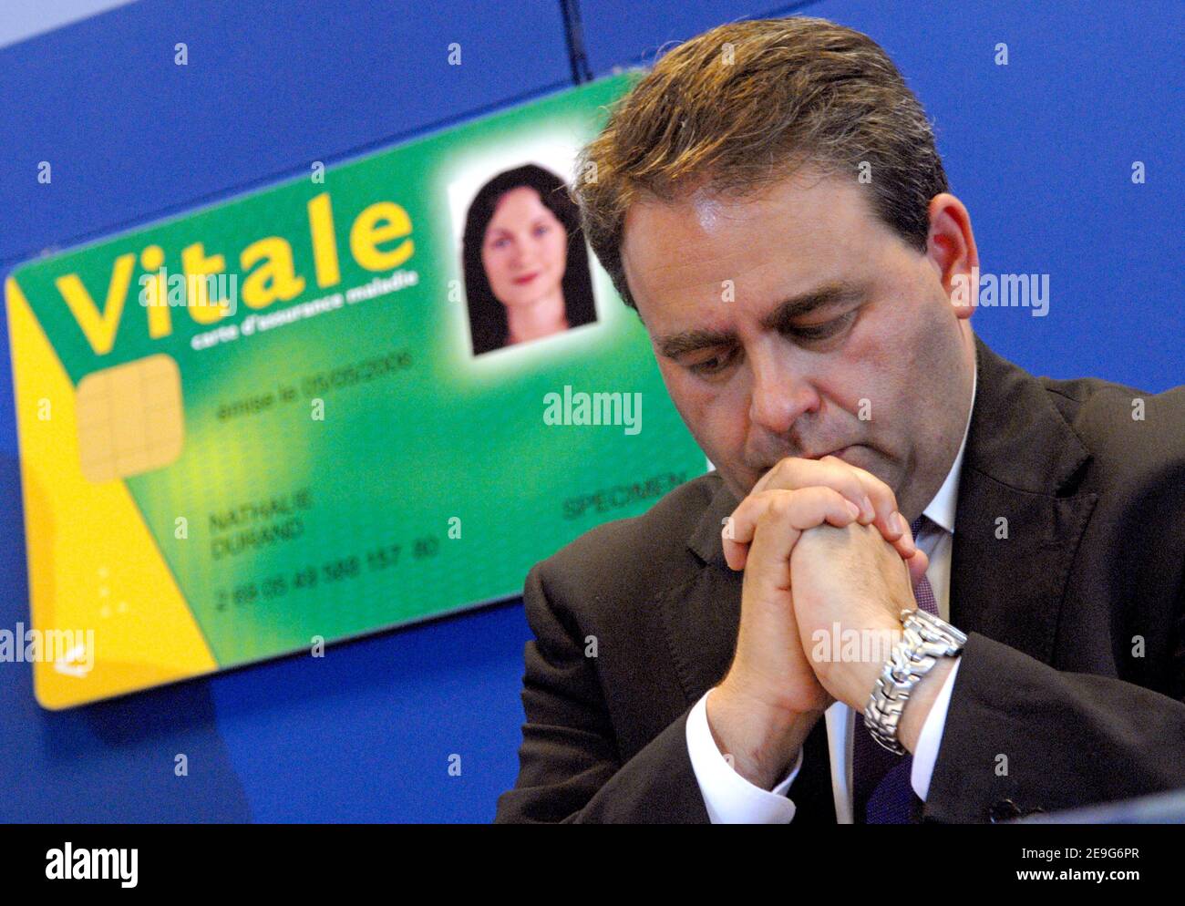 Health and Solidarity minister Xavier Bertrand introduces the brand new ...