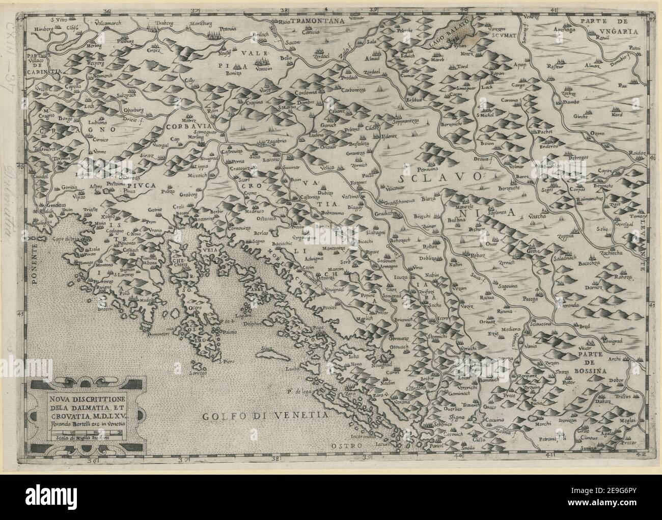Dalmatia map hi-res stock photography and images - Alamy