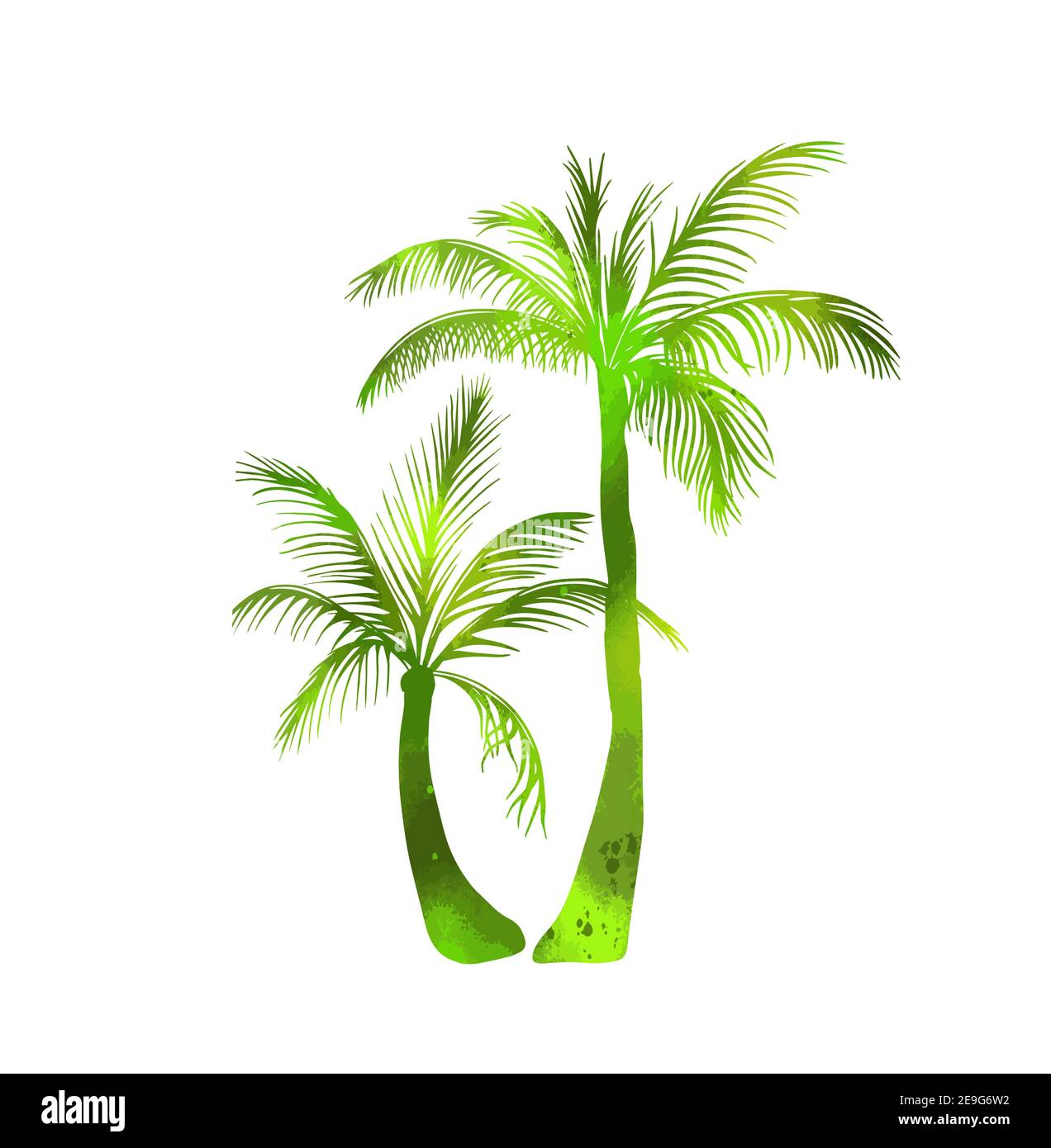 abstract green vector palm tree Stock Vector Image & Art - Alamy