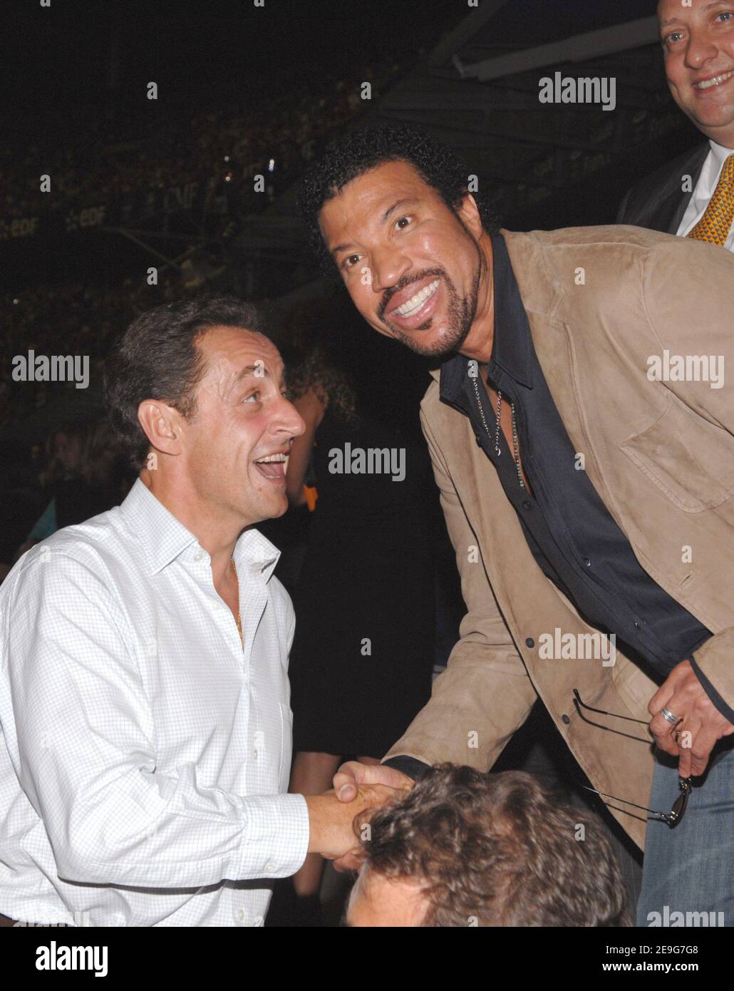 French Interior minister Nicolas Sarkozy and American singer Lionel ...
