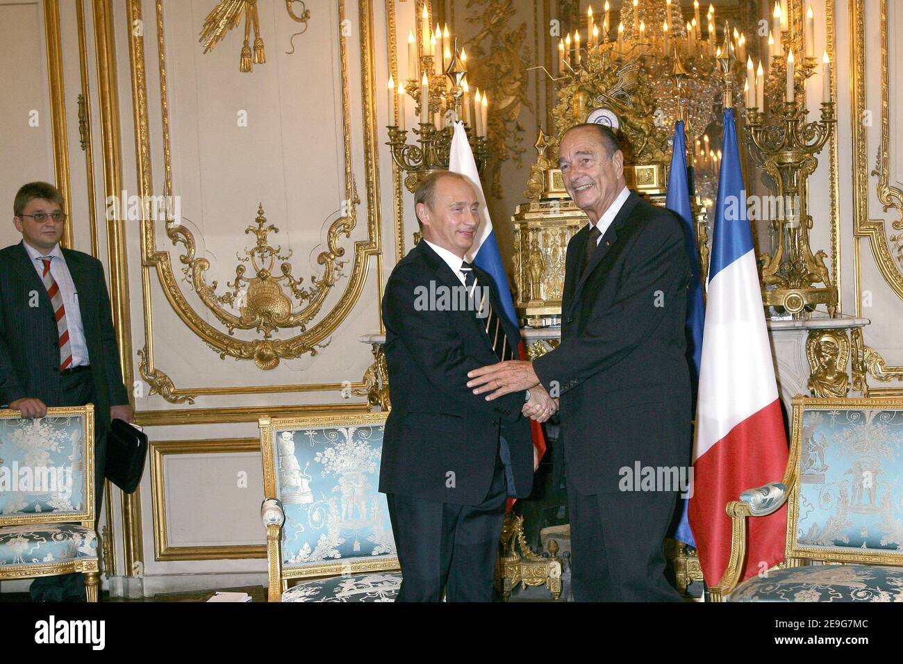 Russian President Vladimir Putin, and his French counterpart Jacques ...
