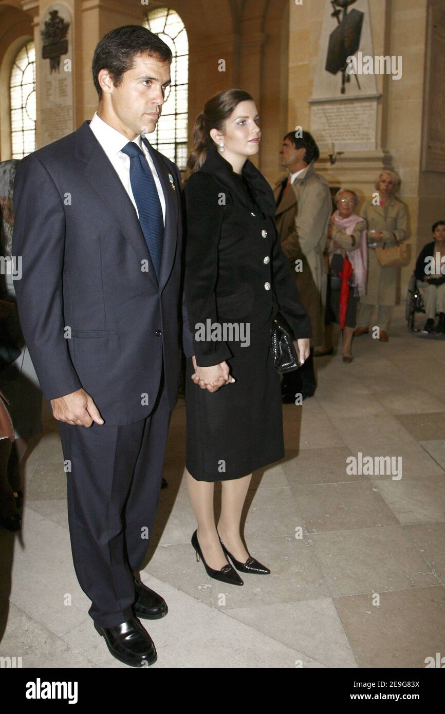 Prince Louis of Bourbon, the Duke of Anjou and his wife Princess Marie ...