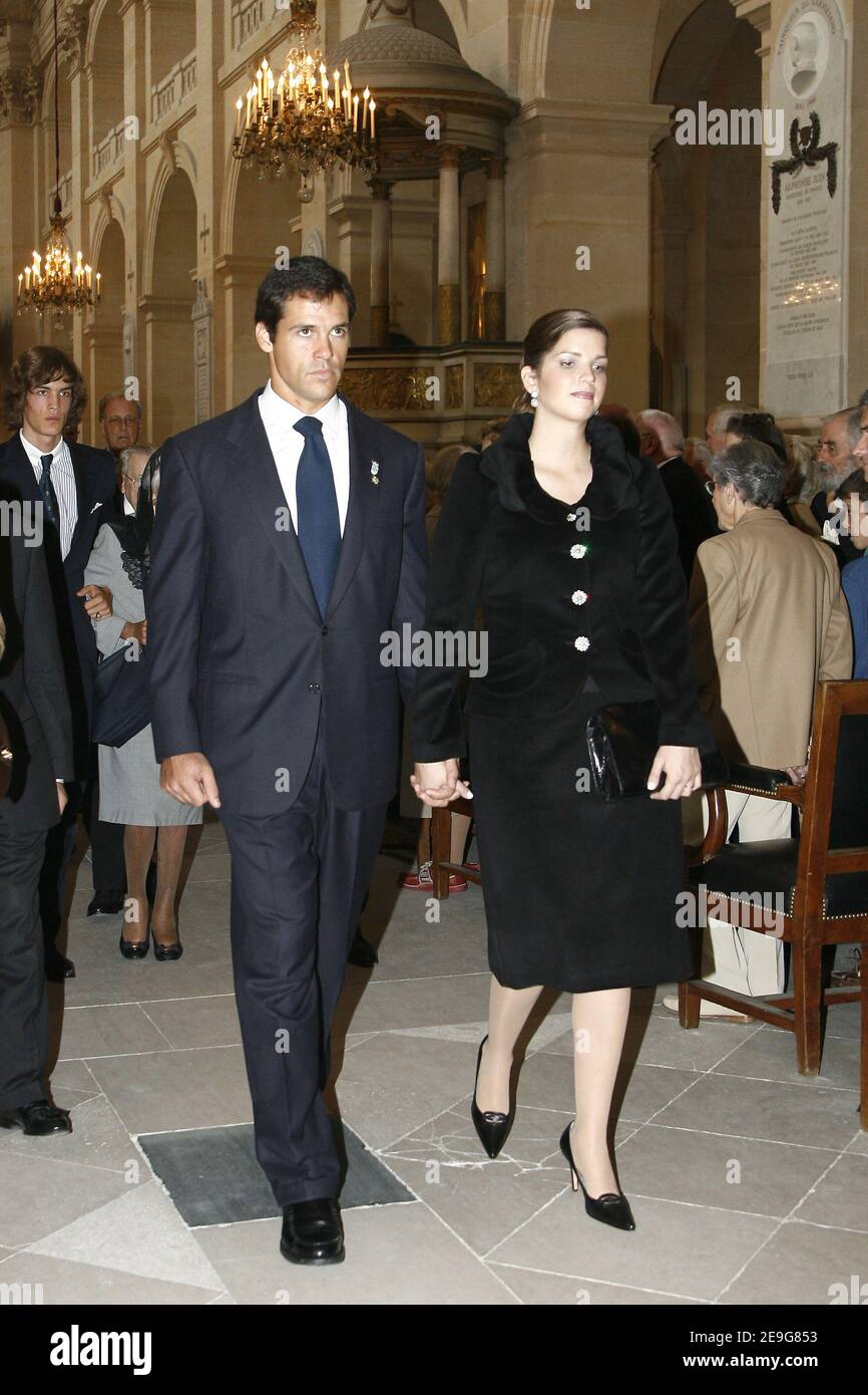 Prince Louis of Bourbon, the Duke of Anjou and his wife Princess Marie ...