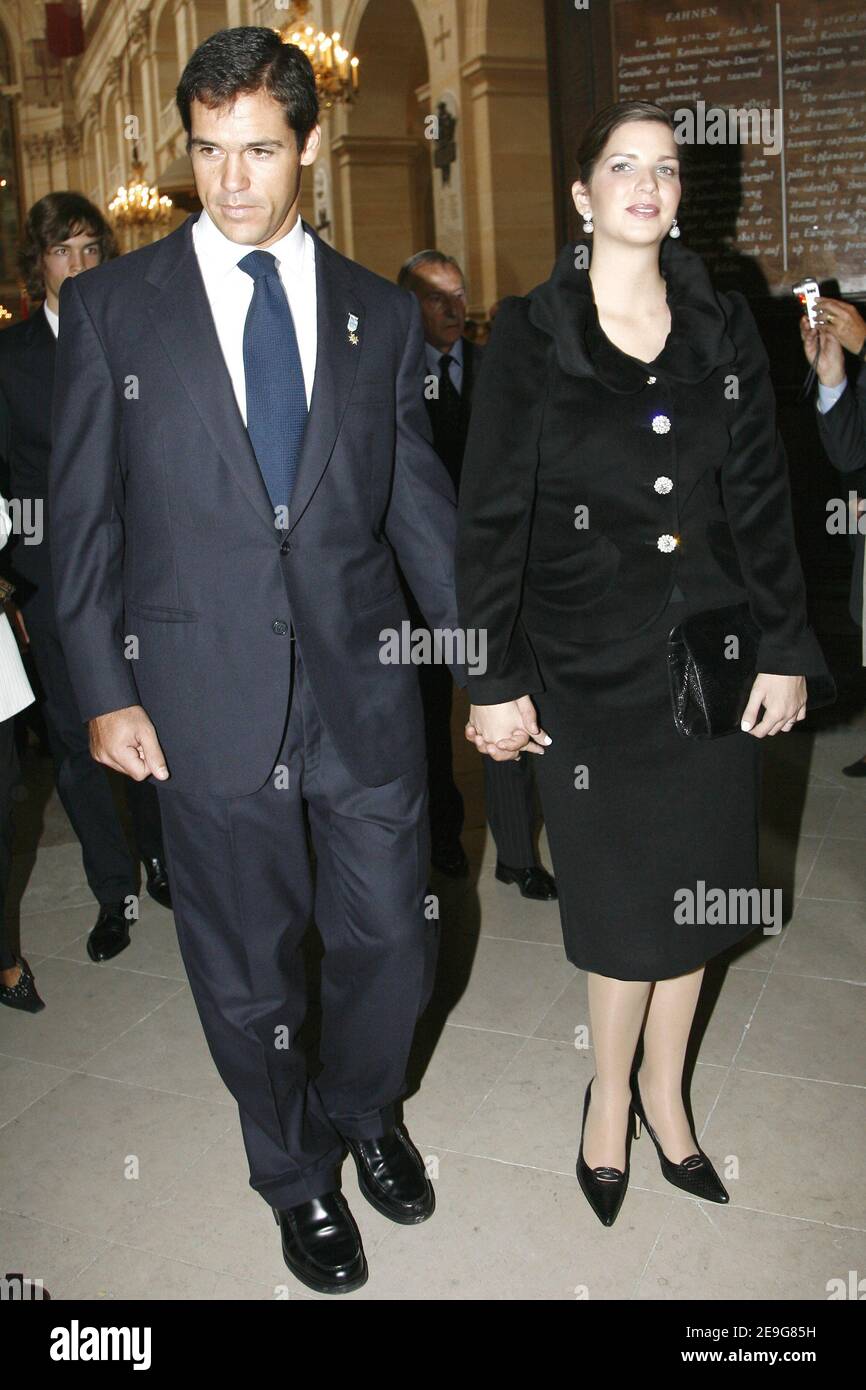 Prince Louis of Bourbon, the Duke of Anjou and his wife Princess Marie ...