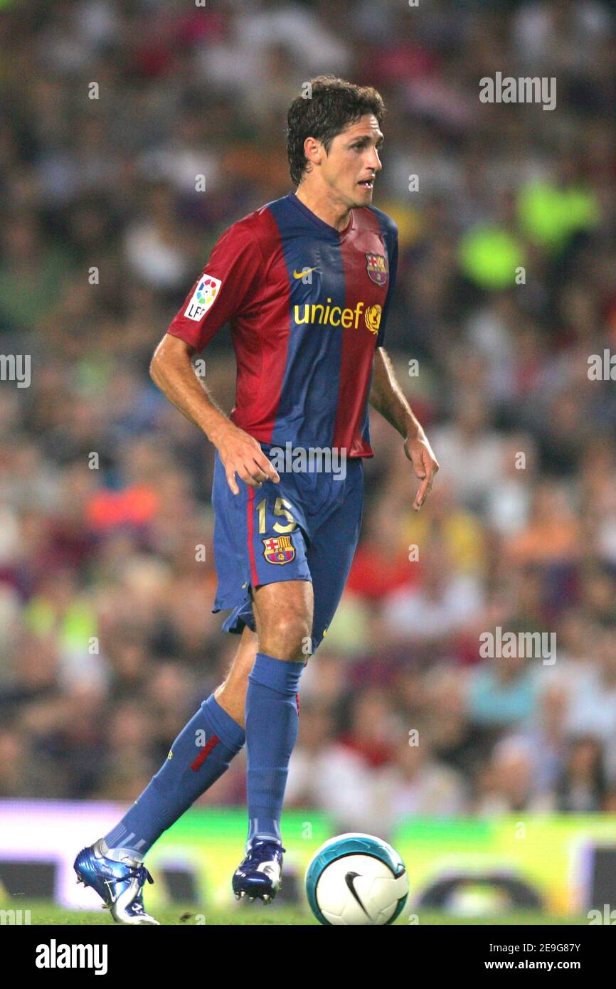 Barcelona's Edmilson during the Spanish primera league, FC Barcelona vs ...