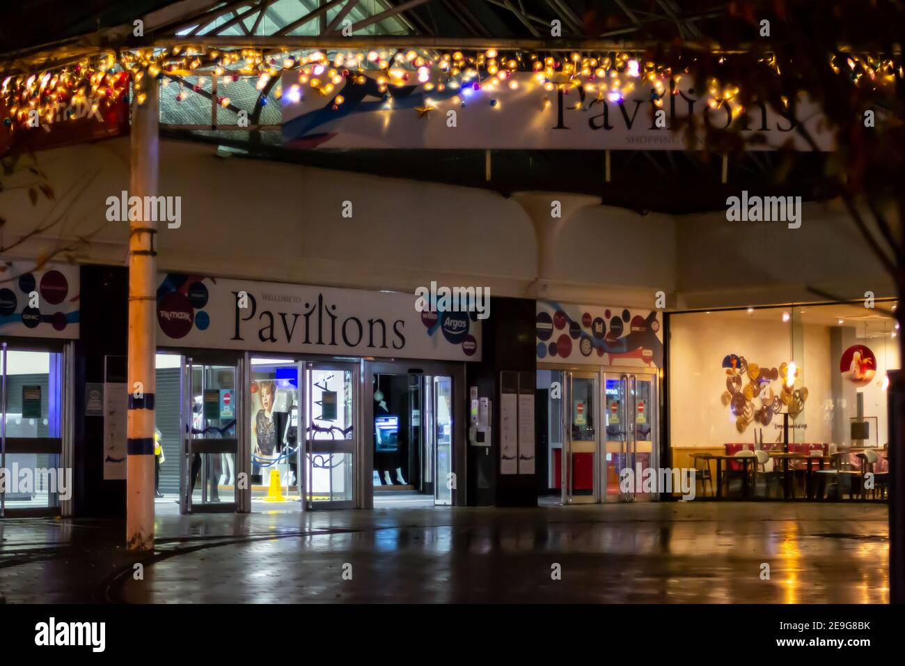 UXBRIDGE, ENGLAND- 15th November 2020: The entrance to Pavilions ...
