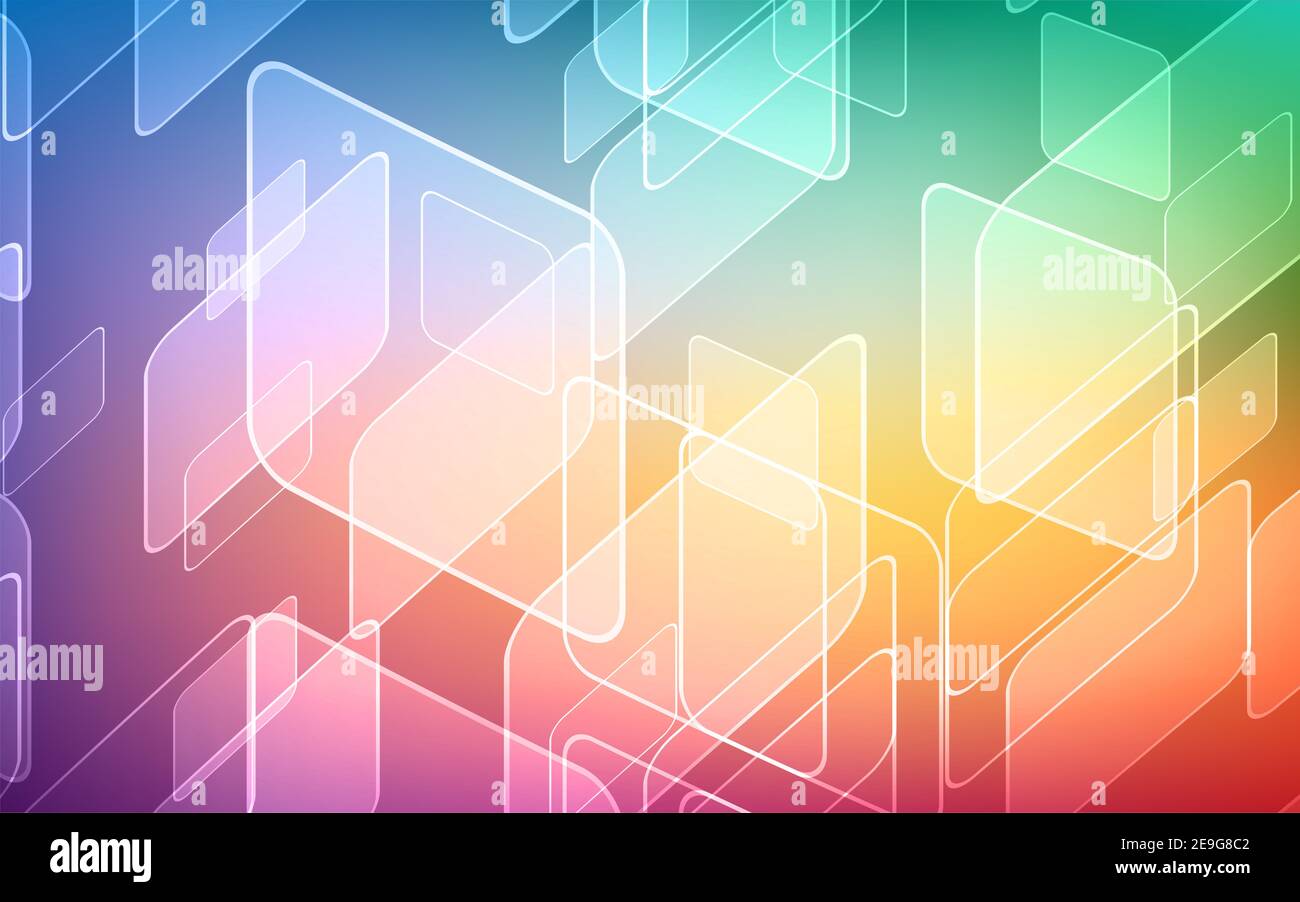 Abstract wide technology background with hexagons and gear wheels. Hi ...