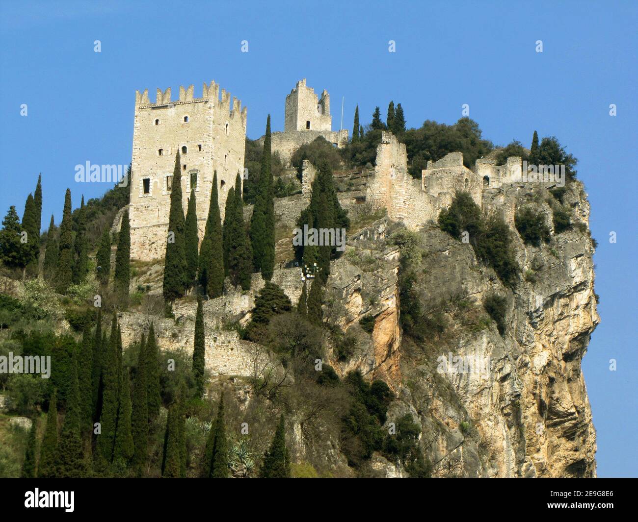 Castello di Arco medieval castle on the rock Stock Photo - Alamy