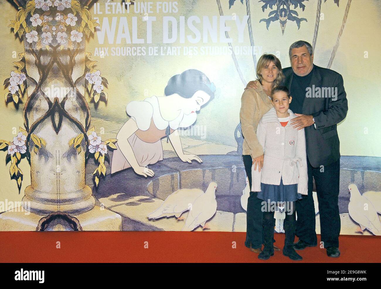 French actor Jean-Pierre Castaldi and family attend the opening of 'Il tait une fois Walt Disney ...