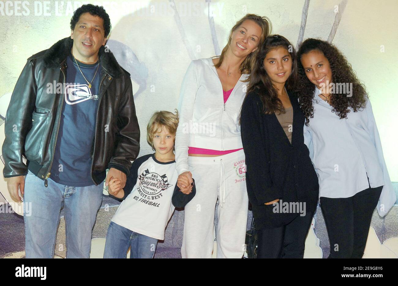 French humorist Smain and family attend the opening of 'Il tait une fois Walt Disney' (Once Upon ...