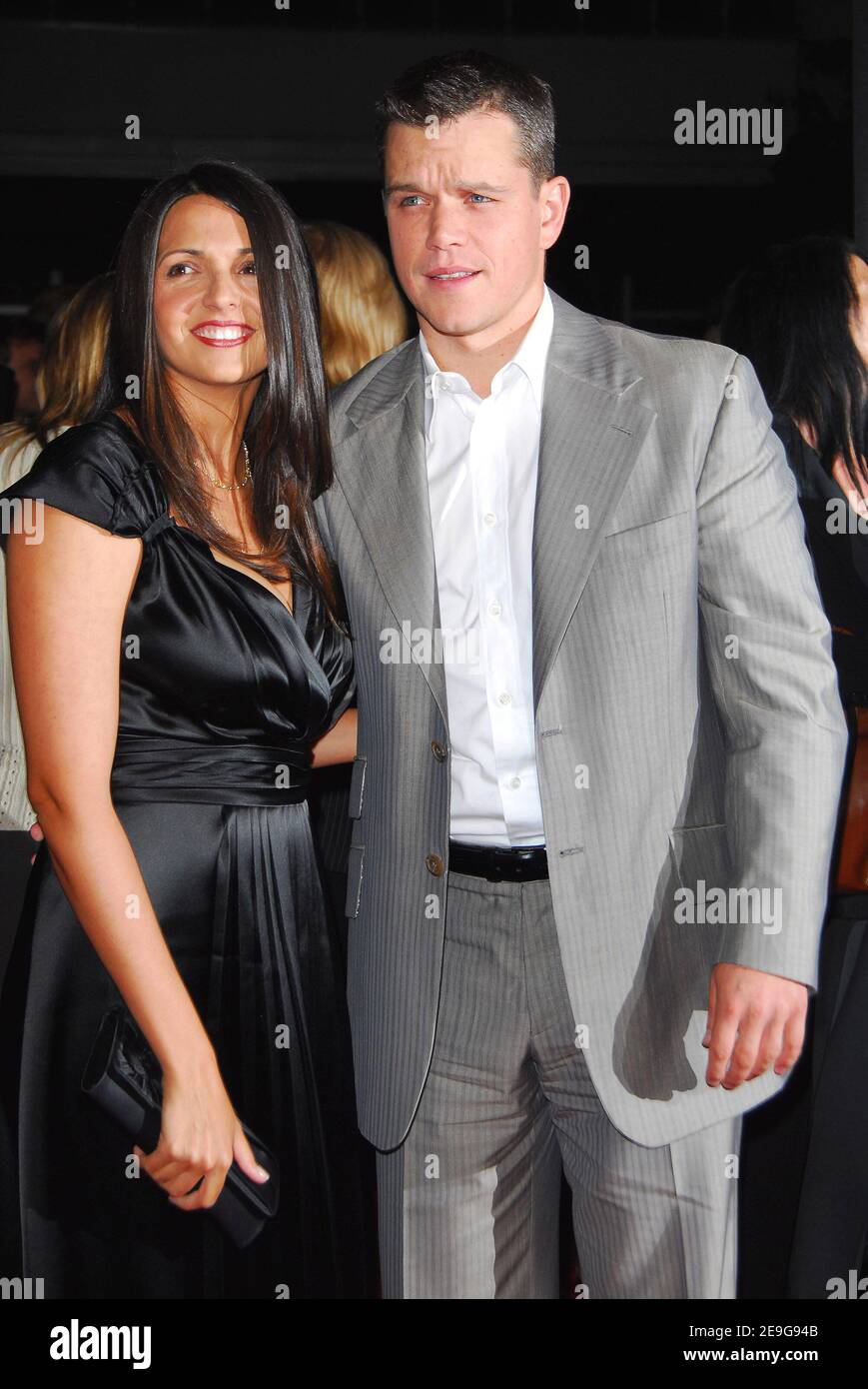 Actor Matt Damon and wife Luciana Barroso attend 'The Departed ...
