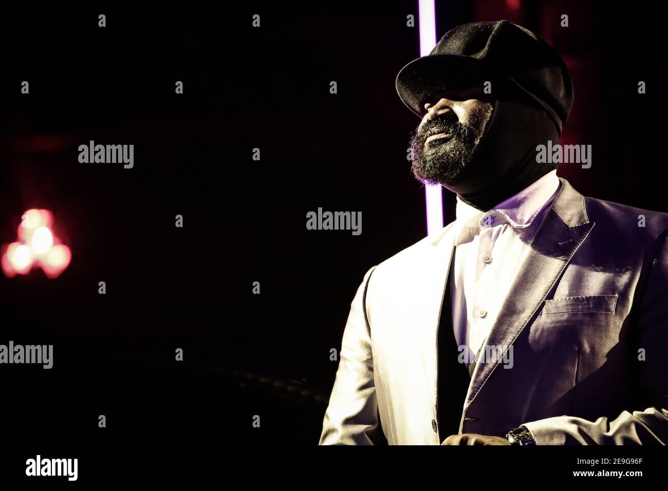 Gregory Porter live on stage at the Roundhouse in London as part of the ...