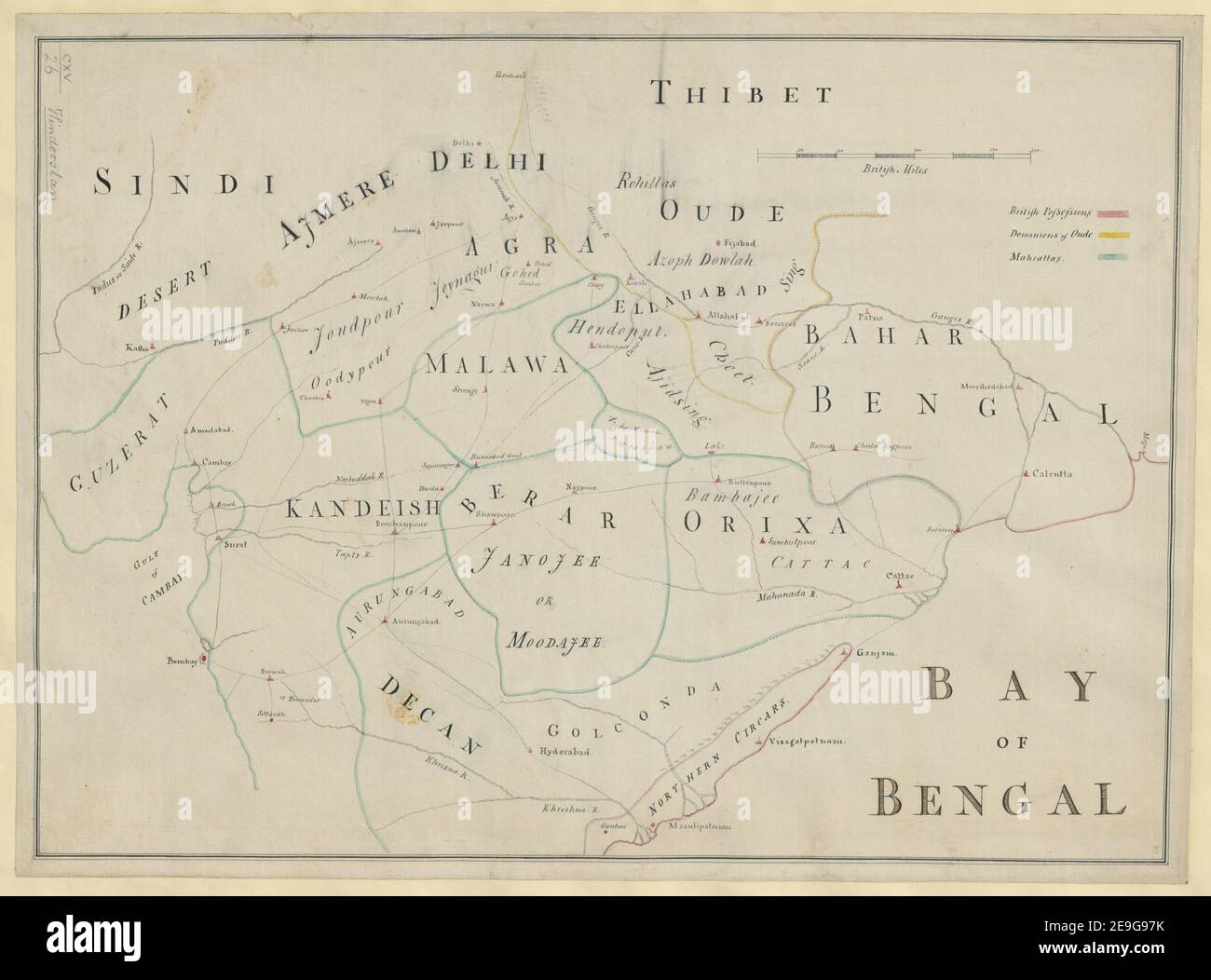 1780 india map hi-res stock photography and images - Alamy