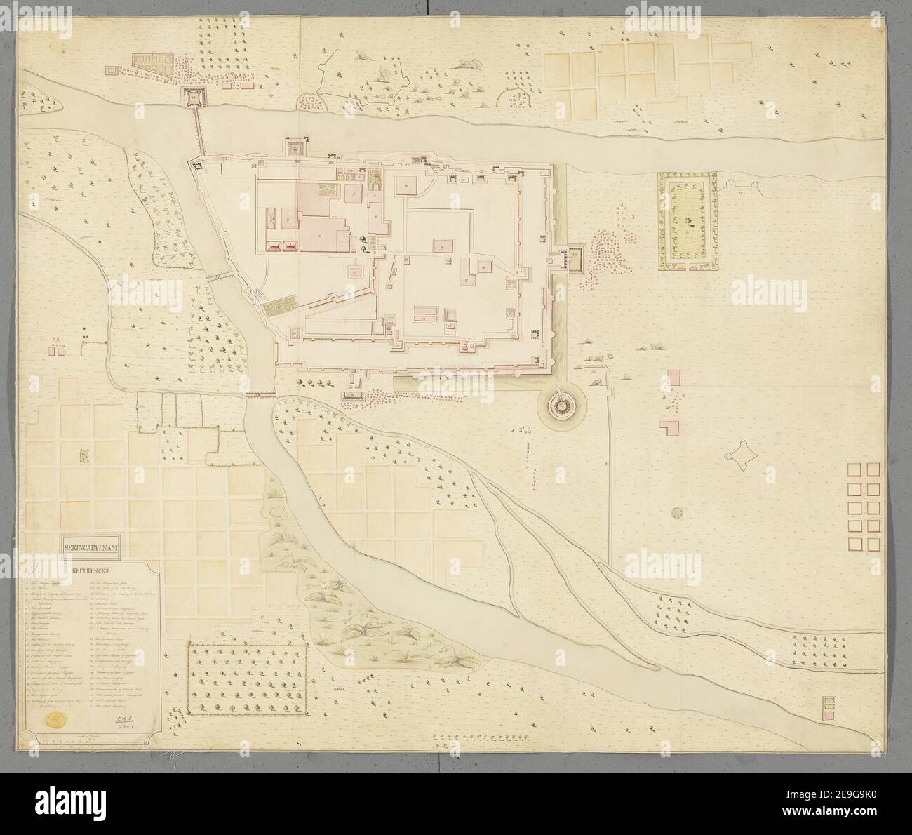 A plan of Seringapatam drawn about 1790, on a scale of 35 toises to an ...