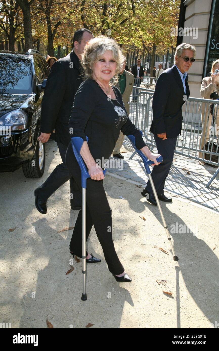 French legend Brigitte Bardot arrives to celebrate a double anniversary ...