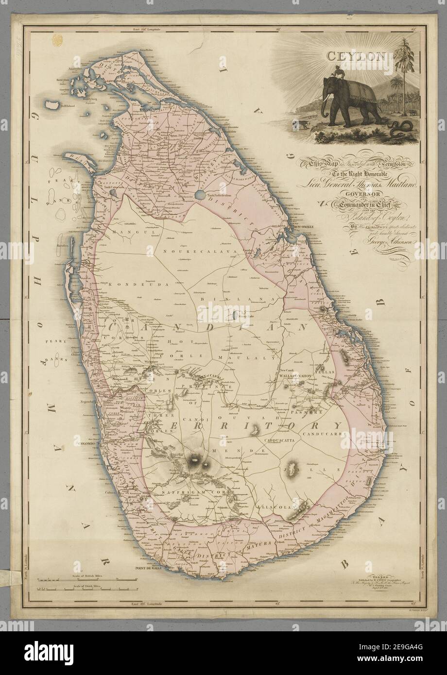 Ceylon map hi-res stock photography and images - Alamy