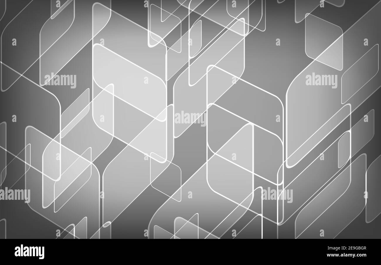 Abstract wide technology background with hexagons and gear wheels. Hi ...
