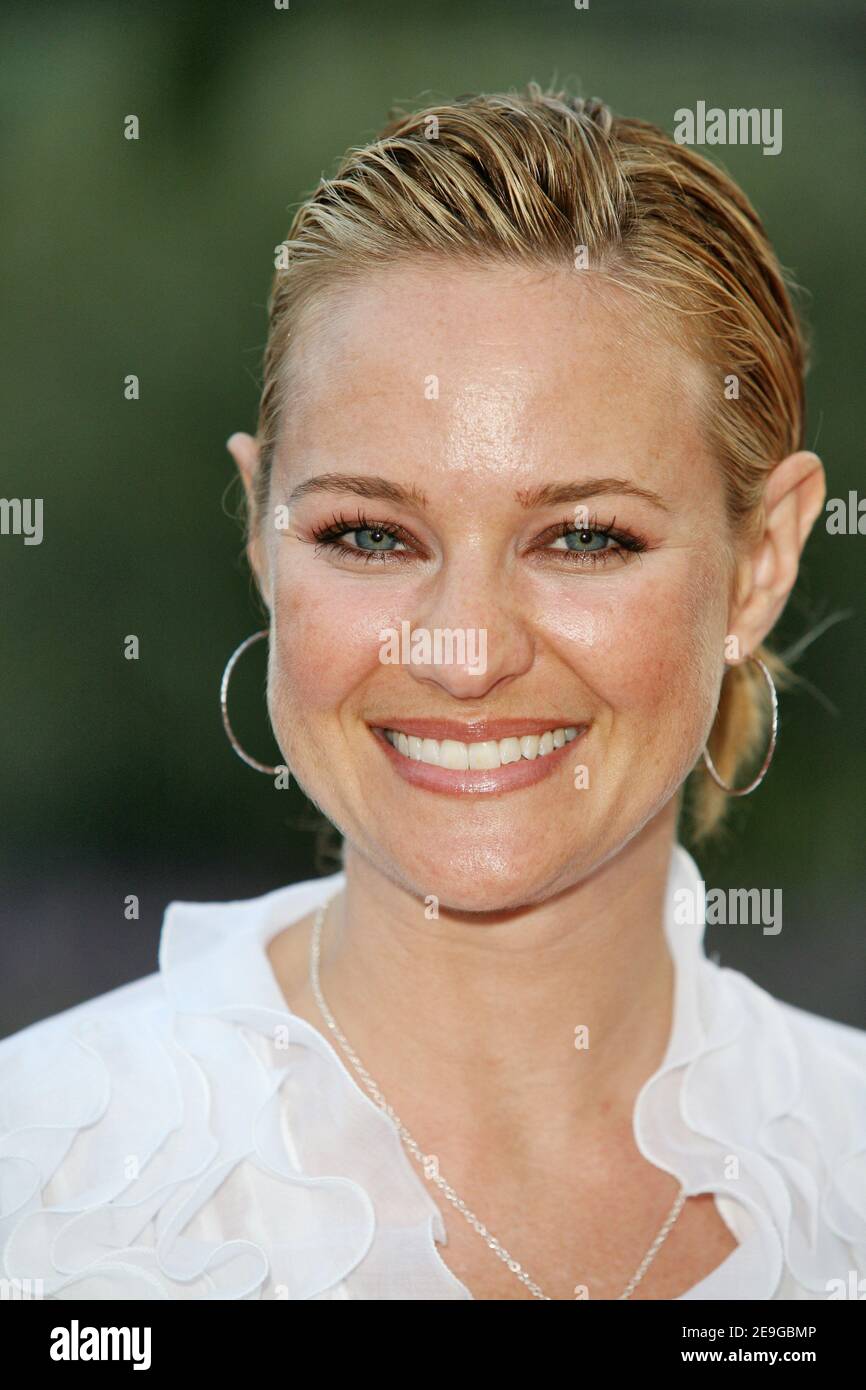 US actress Sharon Case arrives at the party held at 'Rose des Vents ...