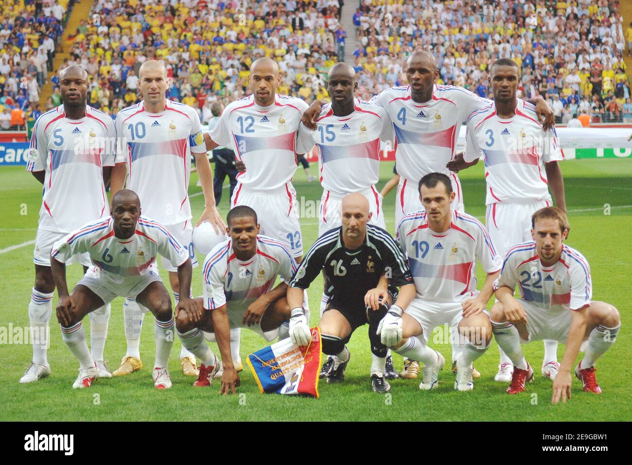 France's soccer team during the World Cup 2006, quater-final, Brazil vs ...