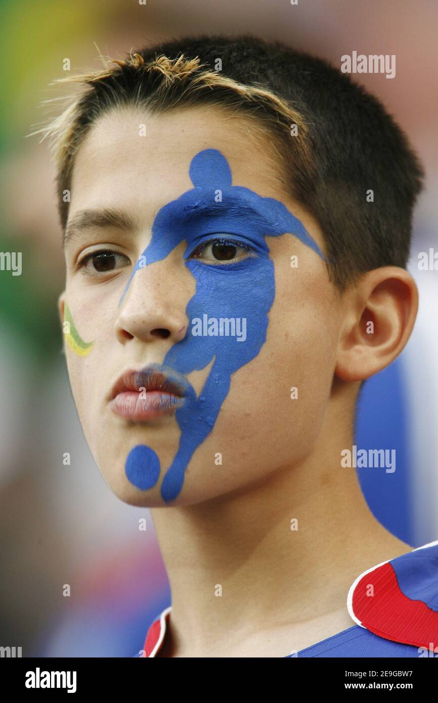 France's fan during the World Cup 2006, quater-final, Brazil vs France ...