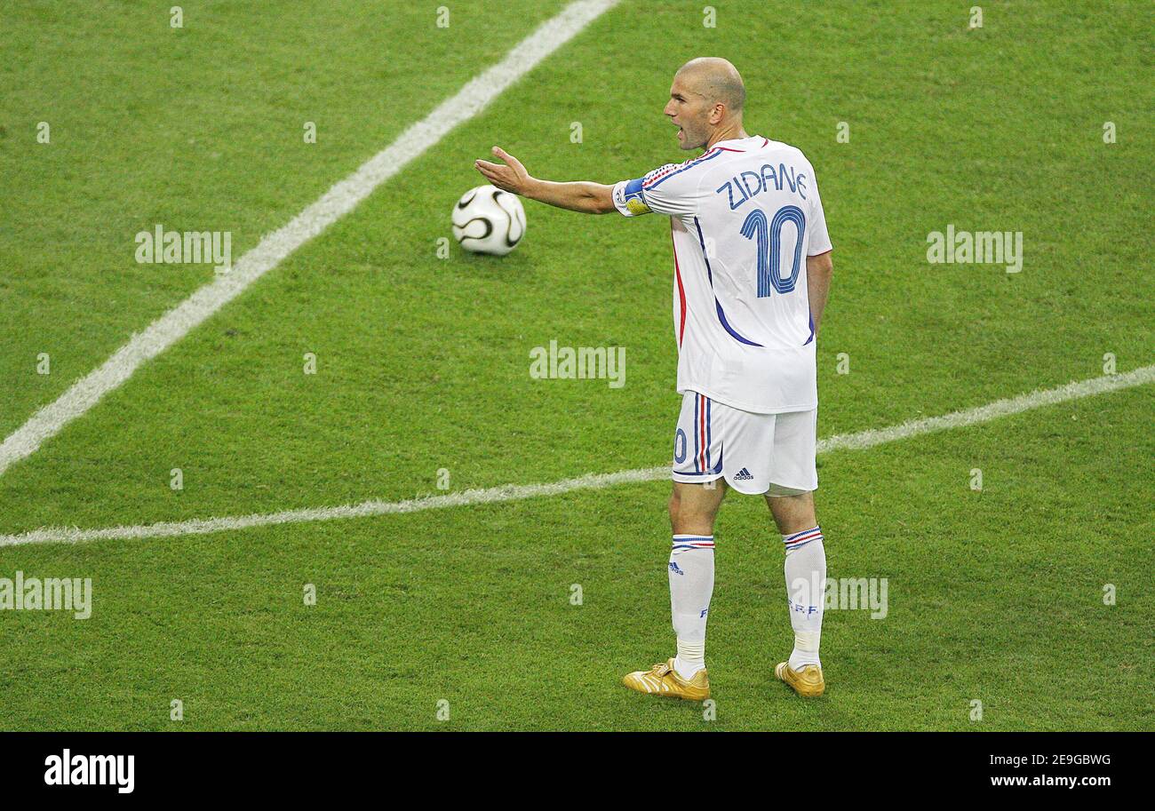 France's Zinedine Zidane during the World Cup 2006, quater-final ...