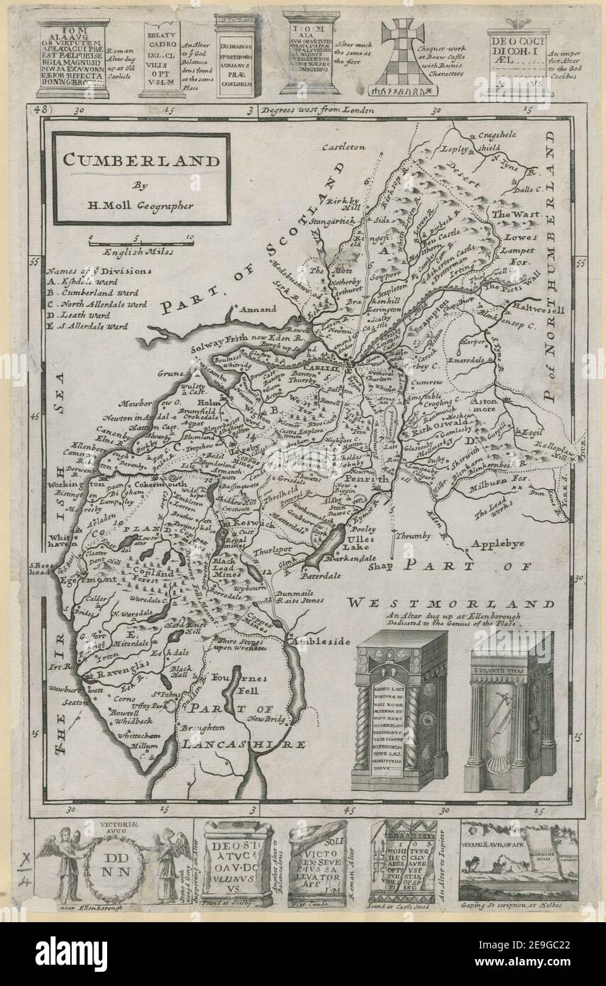 Map of cumberland hi-res stock photography and images - Alamy