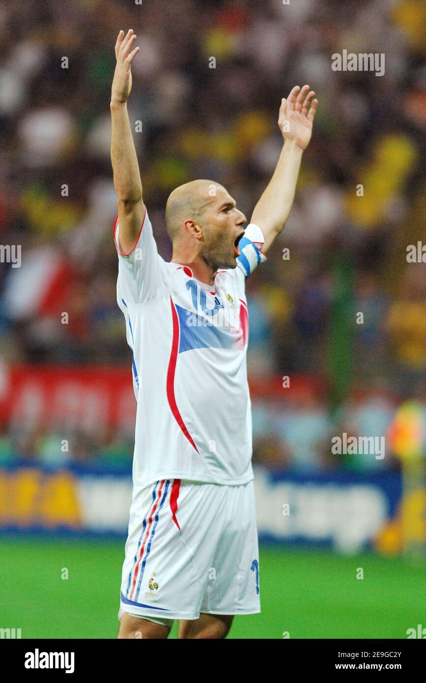 France's Zidane Zidane during the World Cup 2006, quater-final, Brazil ...