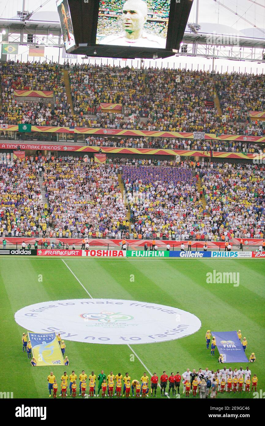 Brazil's and France's soccer team during the World Cup 2006, quater ...